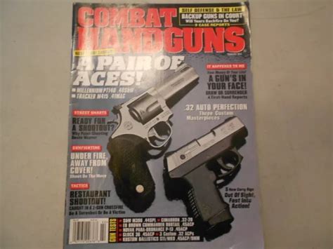 Combat Handguns Magazine February 2001 Sandw M396 44spl Sti Pt140 £1187