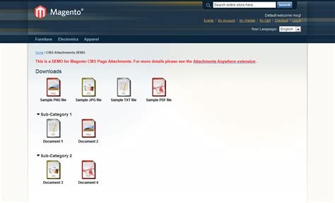 magento attachments module magento product files downloads in