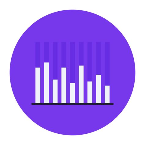 Data Analytics Flat Rounded Icon Of Vertical Chart Vector Art At Vecteezy