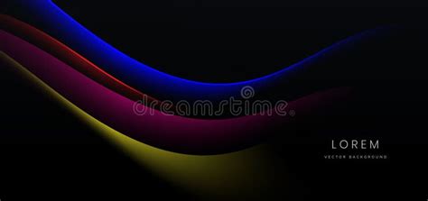 Abstract Technology Futuristic Curved Glowing Blue And Red Light Lines With Speed Motion Blur