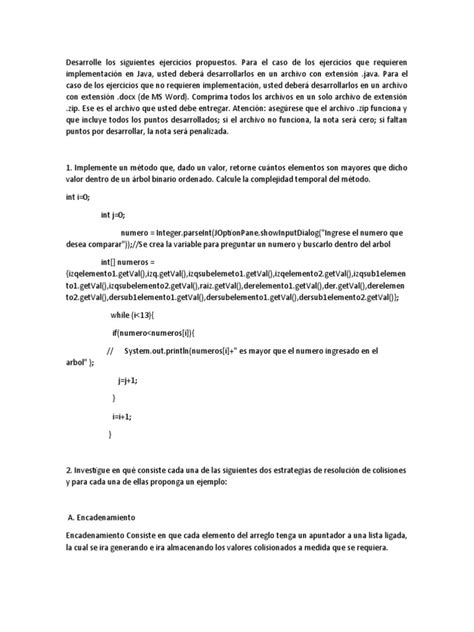 Implementación De Ejercicios Propuestos Sobre Estructuras De Datos Pdf Java Lenguaje De