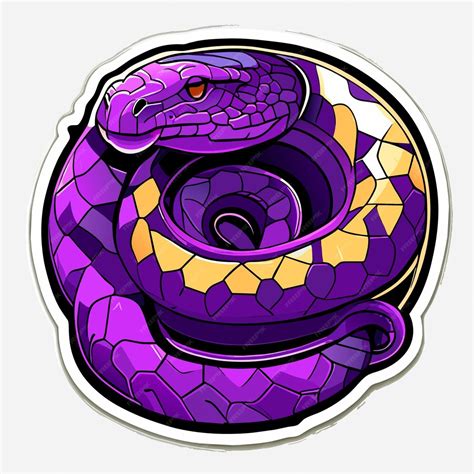 Premium Vector Amethystine Scrub Python Sticker Illustration