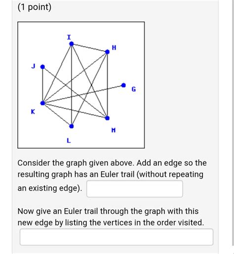 solved 1 point consider the graph given above add an edge