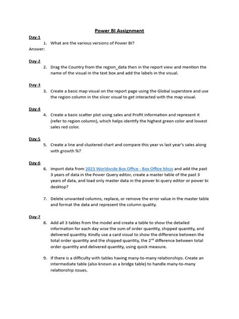 Power Bi Assignment Pdf Data Management Computing