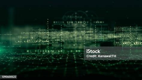 디지털 사이버 공간 및 디지털 데이터 네트워크 연결 고속 연결 및 빅 데이터 분석 기술 환경 디지털 매트릭스 추상 배경 3d 렌더링 3차원 형태에 대한 스톡 사진 및 기타