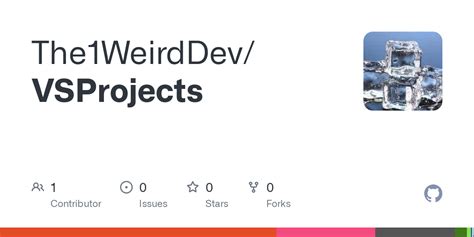 github the1weirddev vsprojects