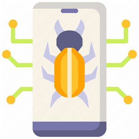 Virus Malware Spider Bug Mobile Phone Smartphone Icon Download