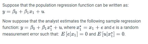 suppose that the population regression function can