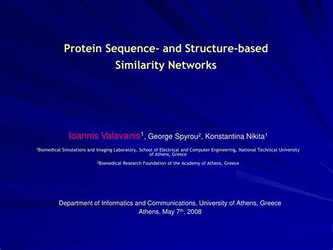 Ppt Protein Sequence And Structure Based Similarity Networks