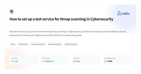 How To Set Up A Test Service For Nmap Scanning In Cybersecurity Labex