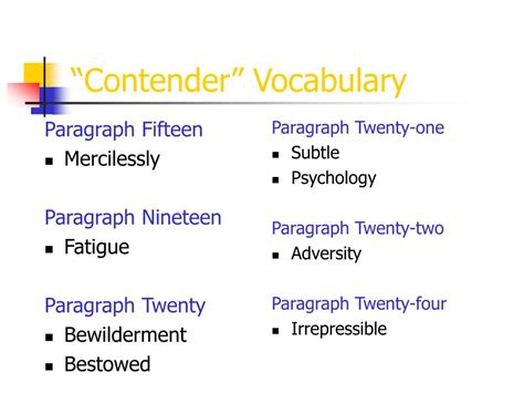 Ppt The Contender Powerpoint Presentation Free Download Id215335