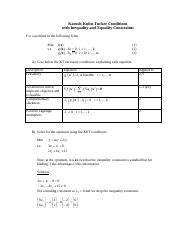 Kkt Example Solution Pdf Karush Kuhn Tucker Conditions With Inequality And Equality
