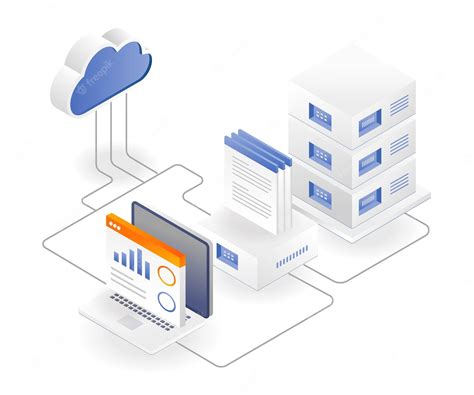 Premium Vector Data Analysis Cloud Server Center