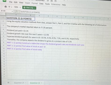 Solved File Edit View Insert Format Data Tools Extensions