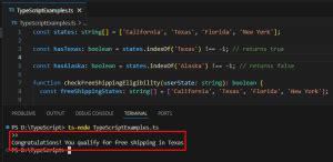 Typescript Check If An Array Contains Specific Value