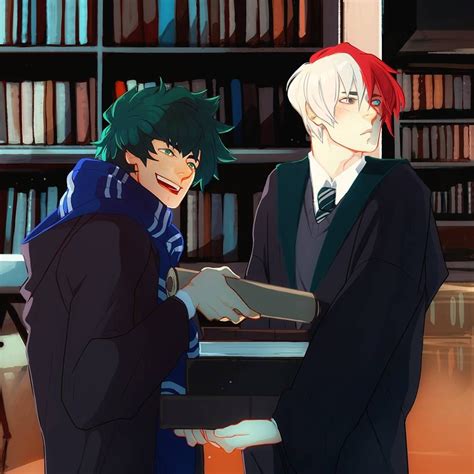 Shoto Todoroki And Izuku Midoriya Bnha X Harry Potter My Hero Academia Hero Academia
