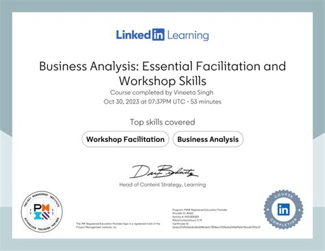 Vineeta Singh On Linkedin Certificate Of Completion