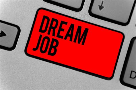 꿈의 직업을 보여주는 텍스트 기호 개념 사진 행위는 지급의 월급을 주는 Hapiness 레드 키보드 키 의도 반사 문서 컴퓨팅 컴퓨터 만들 먹고 싶어하는에 대한 스톡 사진