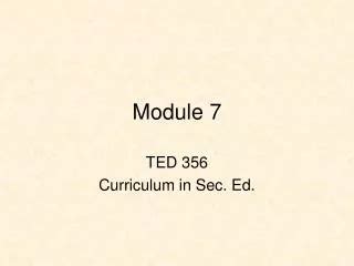 PPT Module 7 PowerPoint Presentation Free Download ID 643608