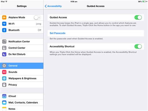 guided access bug in ios 7