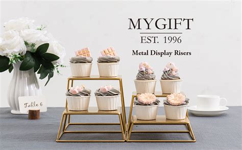 Myt 4 Piece Set Modern Brass Tone Metal Nesting Tabletop