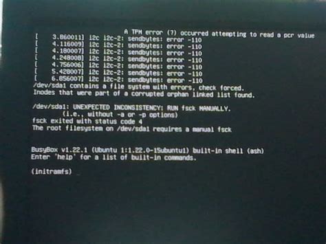 Initramfs A Tpm Error Occured Attempting To Read A Pcr Value Ask Ubuntu