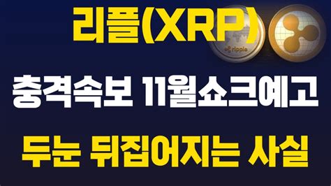 리플 충격속보 11우러 쇼크예고 이거 실화냐 두눈 뒤집어지는 사실 이거 빨리 확인하세요 늦으면 또 당합니다 Xrp 리플xrp 리플전망 리플단타 리플항소