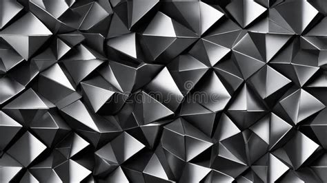 Futuristic Geometric Pattern With Angular Metallic Shapes Creating A Dynamic Abstract Visual