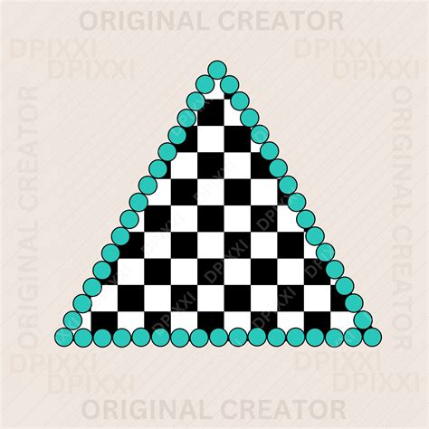 Editable Triangle Checker Frame Png Svg Triangle Turquoise Frame