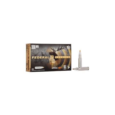 Munición Metálica Federal Trophy Bonded Tip 308 Win 165 Grains