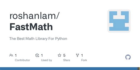 Github Roshanlam Fastmath The Best Math Library For Python