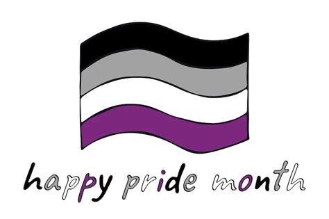 Colorful Asexual Pride Flag Happy Pride Day Lgbtq Community Pride Month