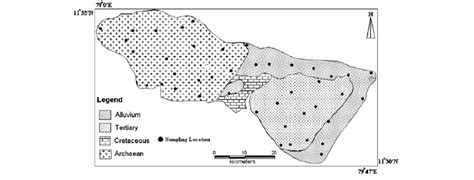 Geology And Sampling Location Map Download Scientific Diagram