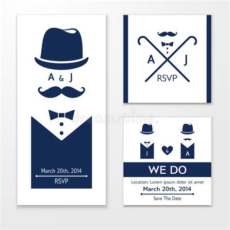 Elegant Invitation For Same Sex Wedding Stock Vector Illustration Of Partner Elegant 37541791