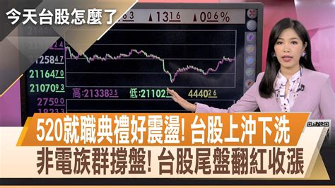 520總統就職典禮 台股上沖下洗終場漲13點 新政府未釋兩岸觀光訊號 觀光股大洗三溫暖｜【今天台股怎麼了】20240520｜主播 陳斯寧
