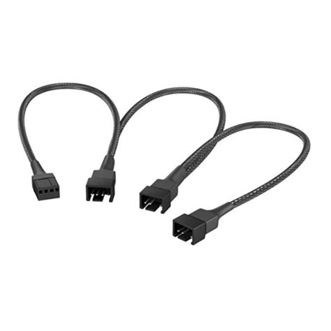 premium sleeved 4 pin to 3 x 4 pin pwm daisy chain fan splitter cable