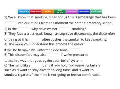 Cognitive Dissonance Video Complete The Sentence