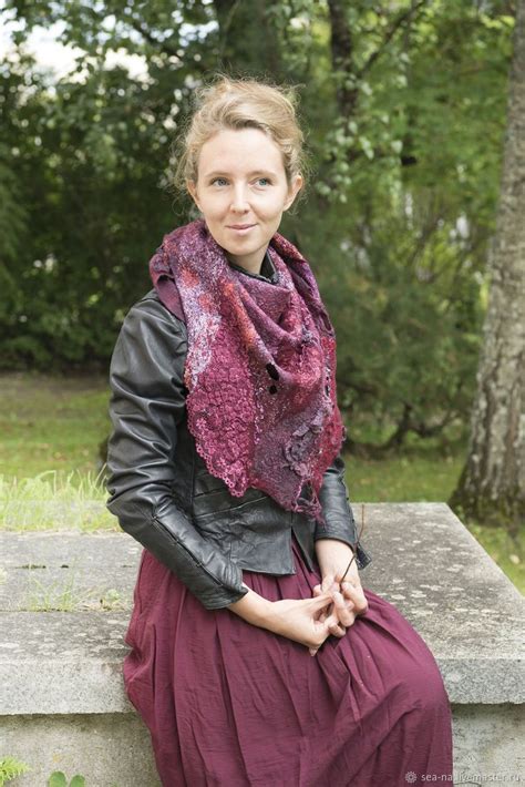 Шарфы Бактус Ягодный в интернет магазине на Ярмарке Мастеров Шарфы Кейла доставка по