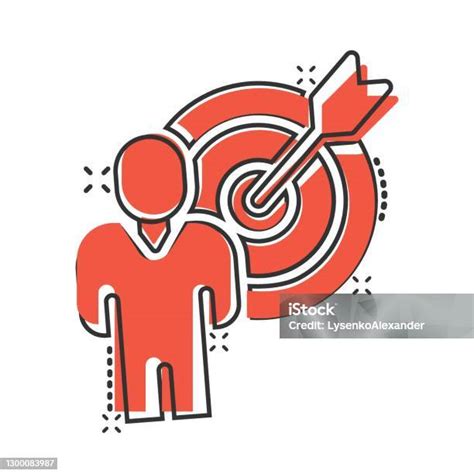 사람들은 만화 스타일의 아이콘을 타겟팅합니다 흰색 고립 된 배경에 인간의 만화 벡터 그림을 검색합니다 채용 스플래시 효과 비즈니스 컨셉 개념에 대한 스톡 벡터 아트 및 기타