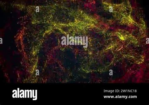 Computer Generated Fantastic Background Transition From A Light Mesh To Rotating Fine Dust