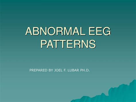 Ppt Abnormal Eeg Patterns Powerpoint Presentation Free Download Id