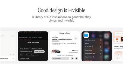 visible ux best ux examples from the design industry