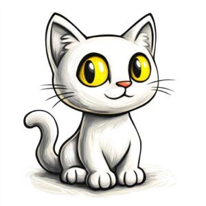 How To Draw A Chibi Cat Yonderoo