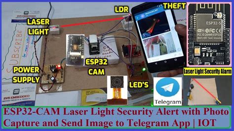 Esp32 Cam Laser Security System Blynk Arduino Audio Arduino Robot Armesp32 Arduino Board