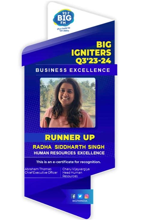 Radha Singh On Linkedin Bigigniters Hrleaderinmaking Grateful
