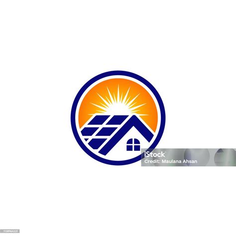 홈 태양 에너지 아이콘 디자인 서식 파일입니다 태양 광 기술 아이콘 기호 디자인입니다 에코 에너지 디자인 일러스트 가정 생활에 대한 스톡 벡터 아트 및 기타 이미지 Istock