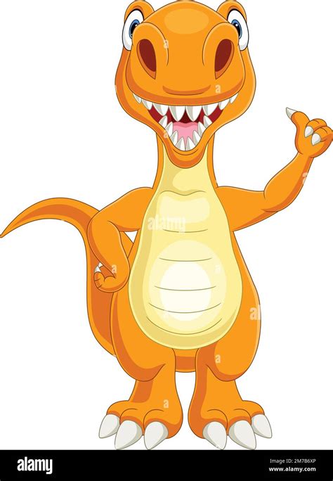Cartoon Dinosaur Giving Thumb Up Stock Vector Image And Art Alamy
