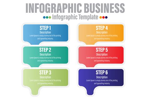 6단계 단계 로드맵 옵션 이정표 타임라인 프로세스 또는 워크플로가 포함된 6개의 옵션 종이 메모 모양 요소 비즈니스 데이터 시각화 프레젠테이션을 위한 창의적인 단계 인포