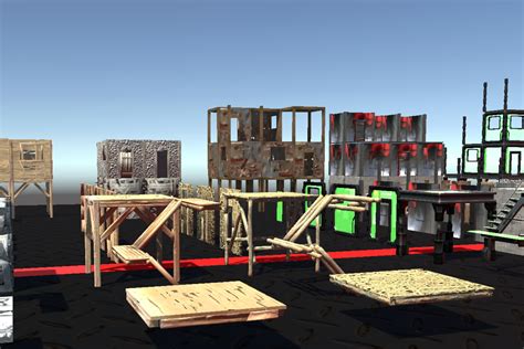 Modular Base And Building Blocks Of Buildings 3d Environments Unity