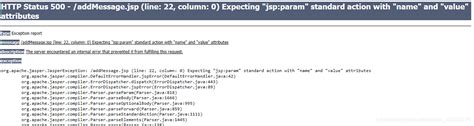 《jsp应用开发详解》学习：expecting Jspparam Standard Action With Name And